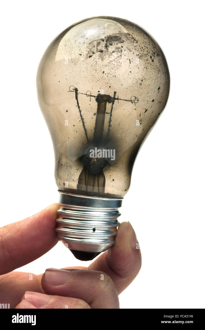 Old burned light bulb Stock Photo - Alamy