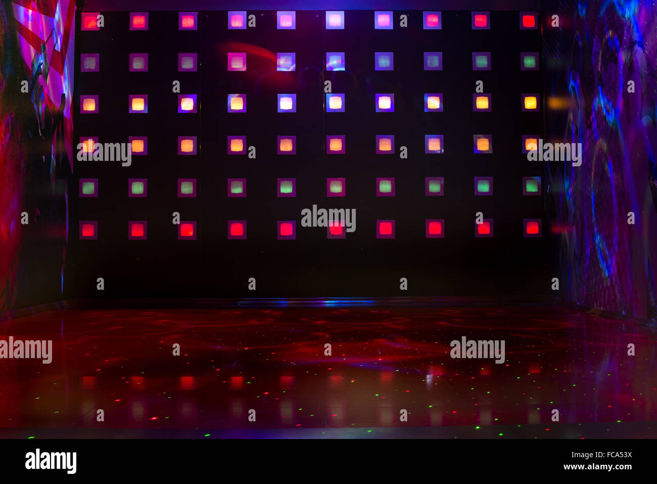 Disco with colorful lights Stock Photo - Alamy