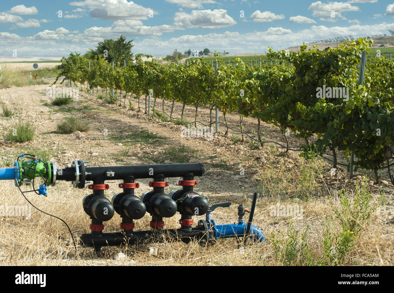 Water pumps for irrigation of vineyards Stock Photo - Alamy