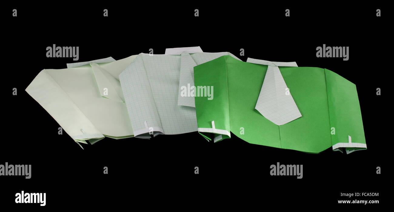 Isolated paper made shirts Stock Photo - Alamy