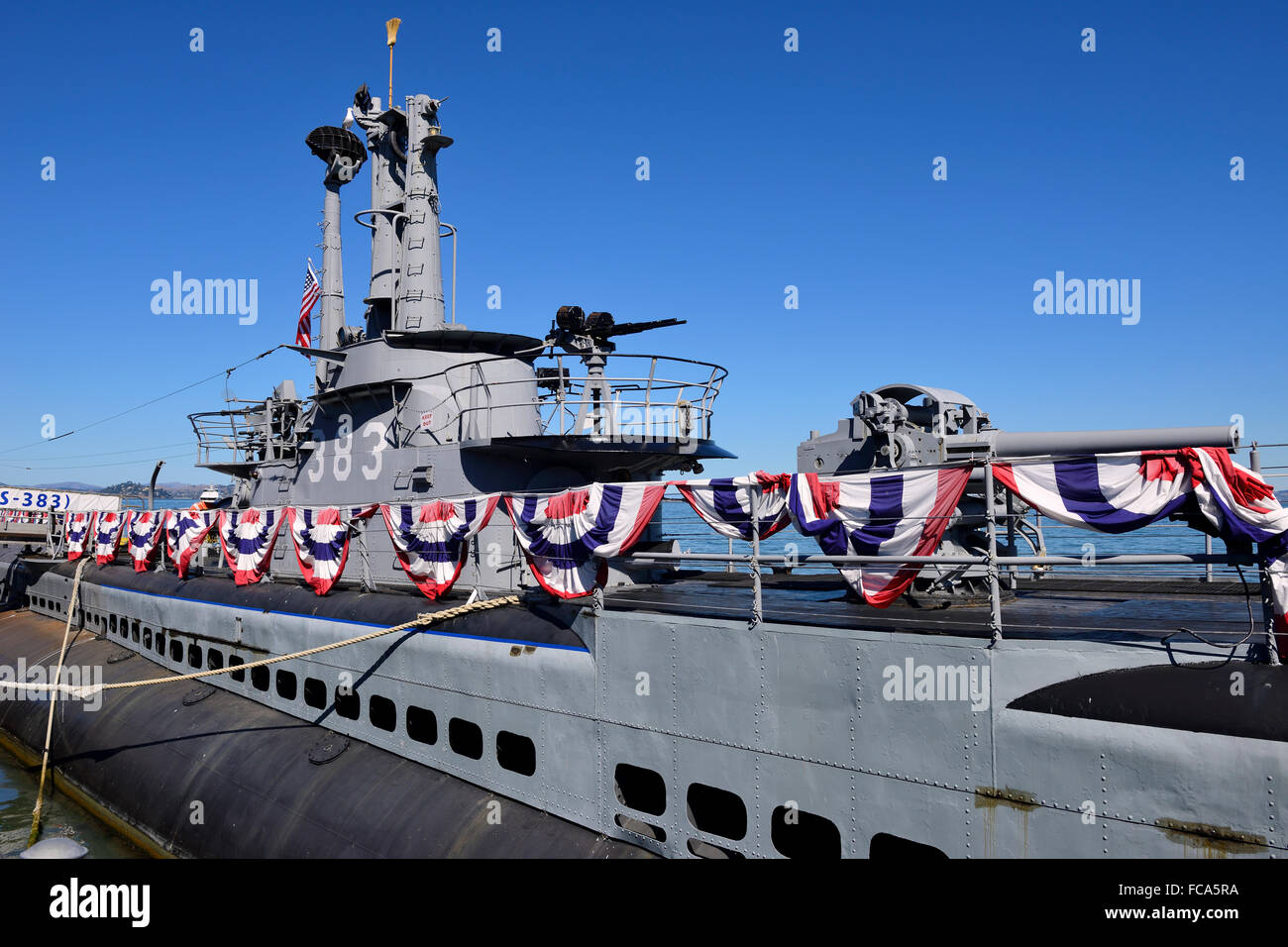 USS Pampanito historic WWII submarine moored at Pier 45, Fisherman's ...