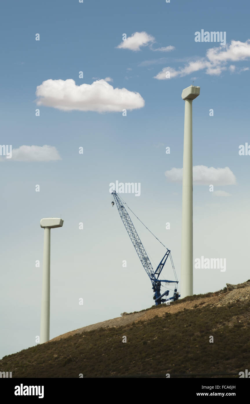 Installation of wind turbines Stock Photo - Alamy