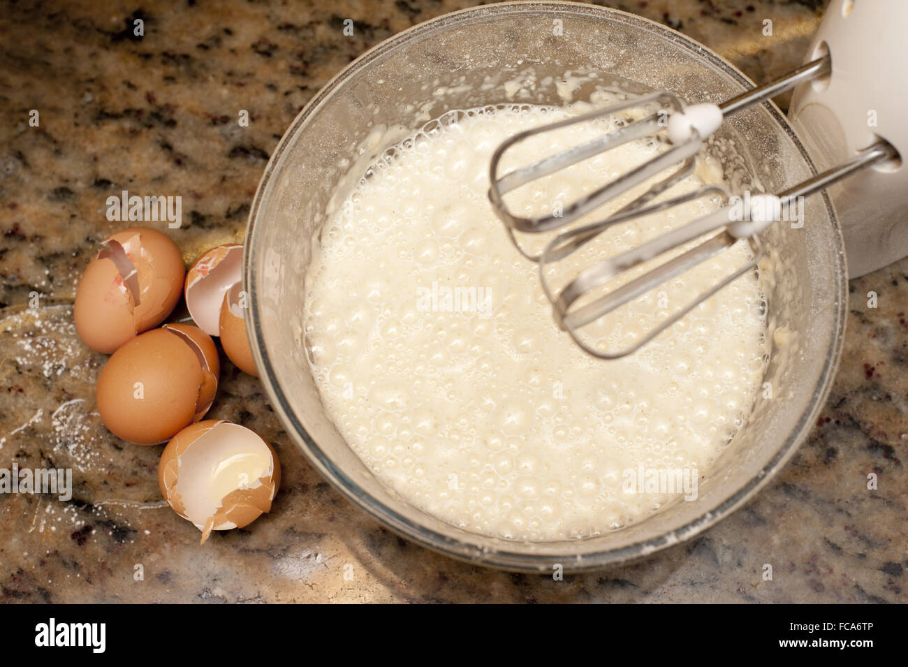 Batter mix in a mixer bowl Stock Photo - Alamy