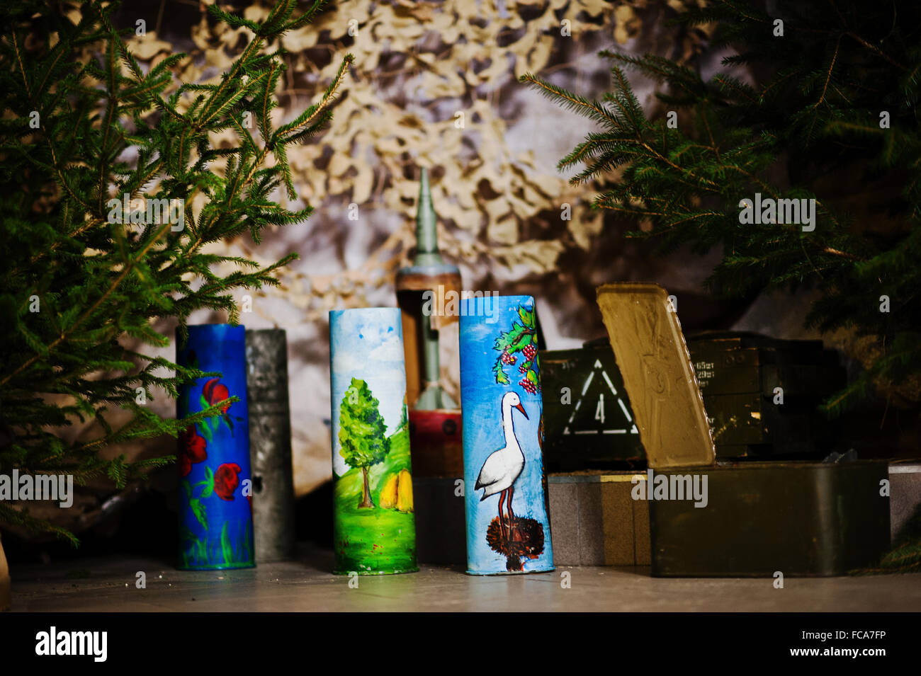 Very large christmas nativity crib. War soldier ATO Stock Photo - Alamy