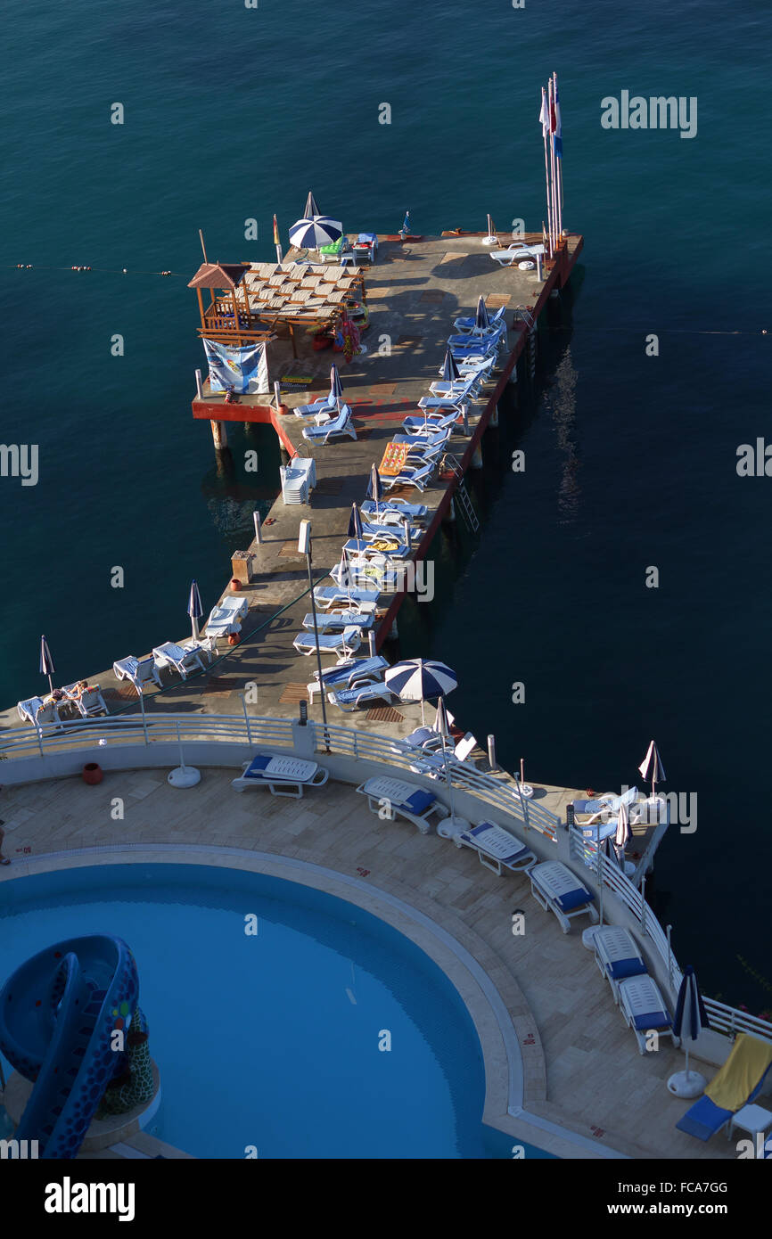 Jetty at the pool Stock Photo - Alamy