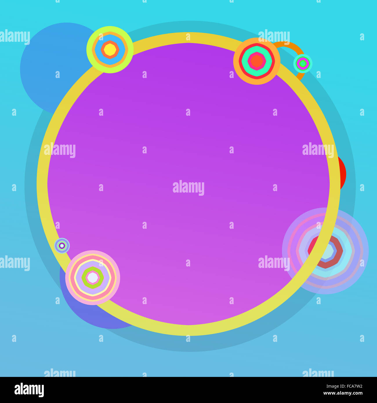 Vintage colorful circles background Stock Photo - Alamy