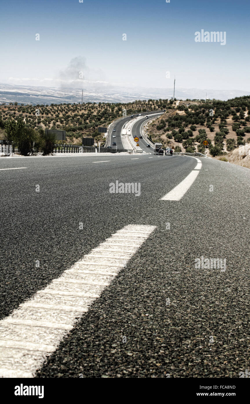 Highway outside the city hi-res stock photography and images - Alamy