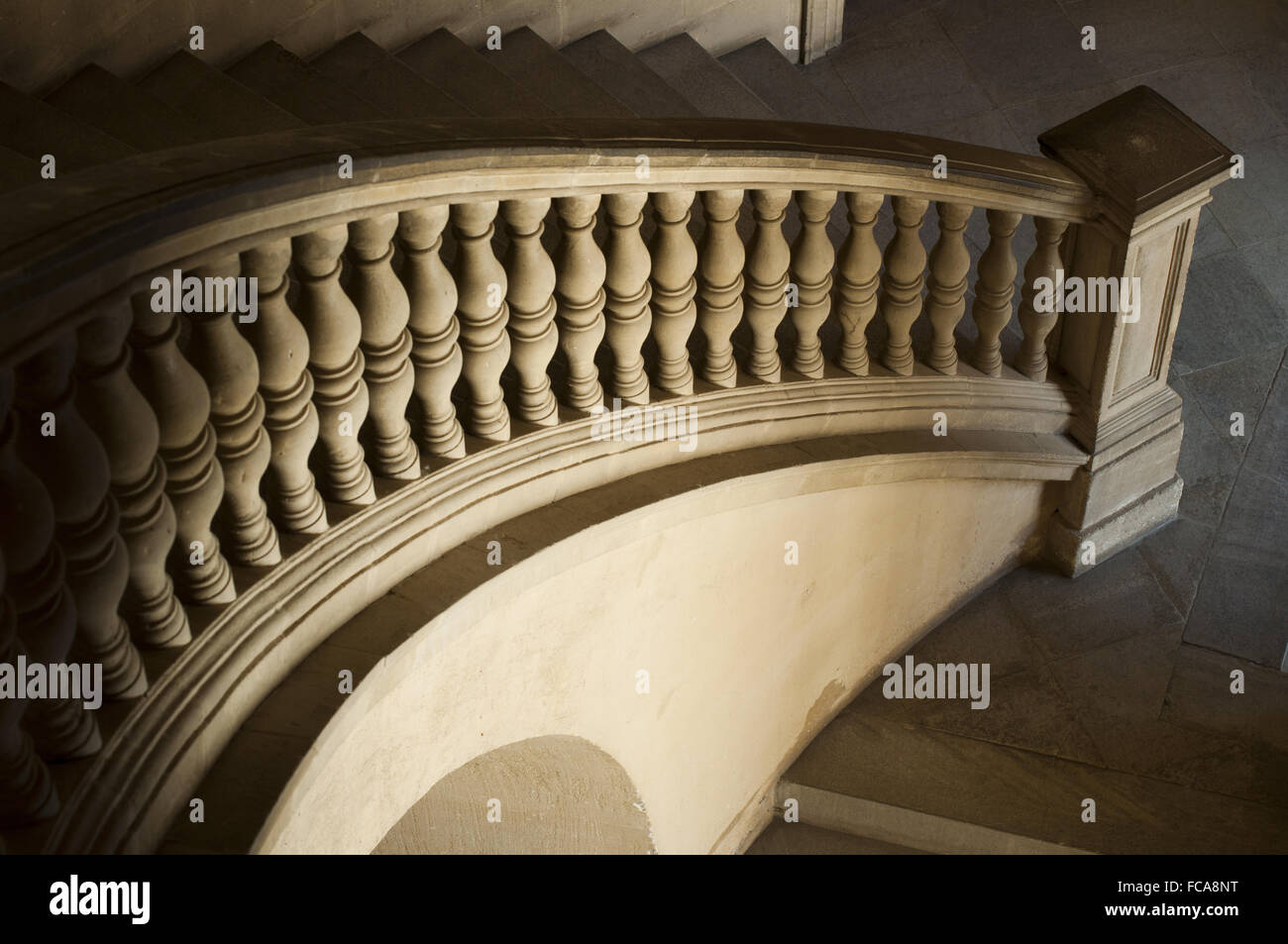 Ancient Castle curved stairs Stock Photo - Alamy