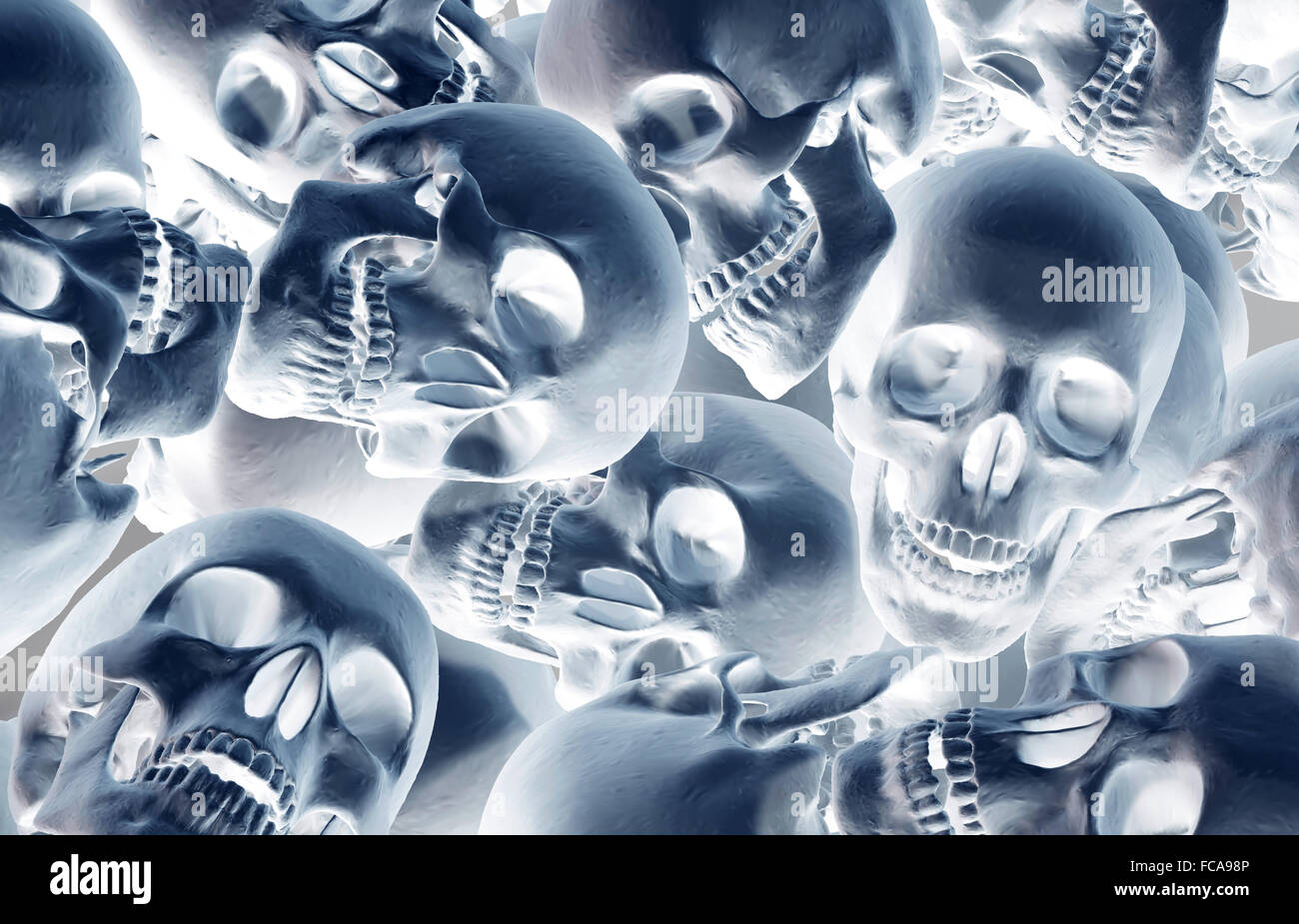 Stack of human skulls, dead and war concept Stock Photo - Alamy