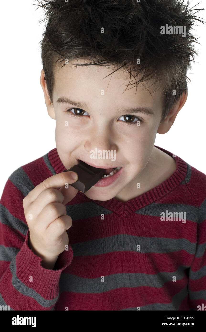 Boy eat chocolate child choco kid hi-res stock photography and images ...