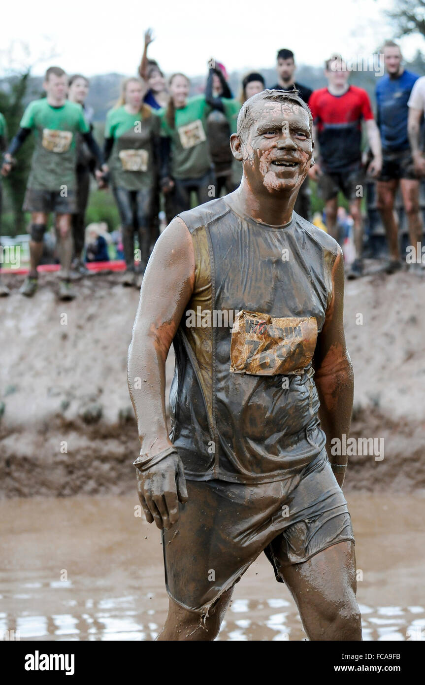 Runners at obstacle course race, UK Stock Photo - Alamy