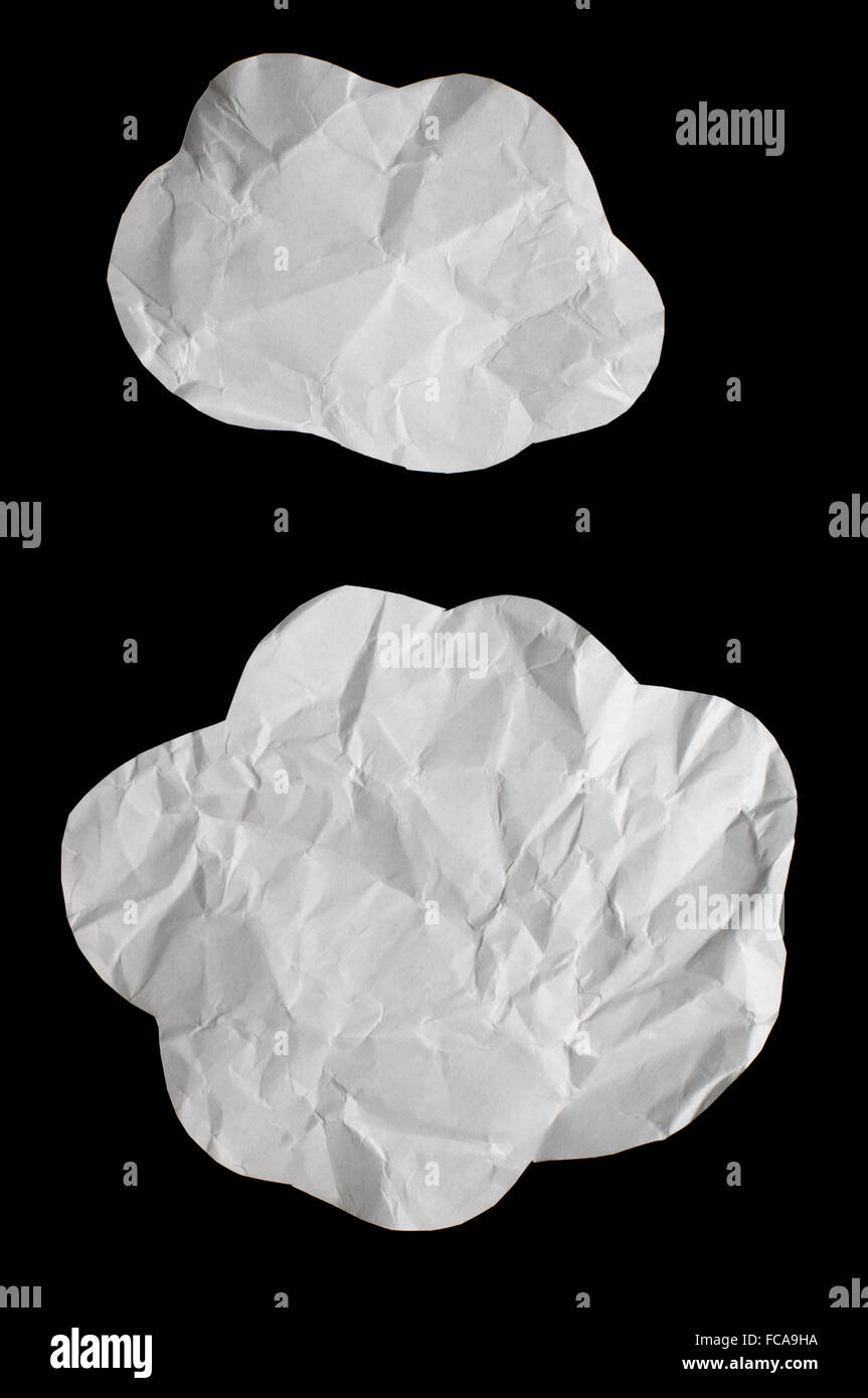 A piece of crumpled paper.Shaped clouds Stock Photo - Alamy
