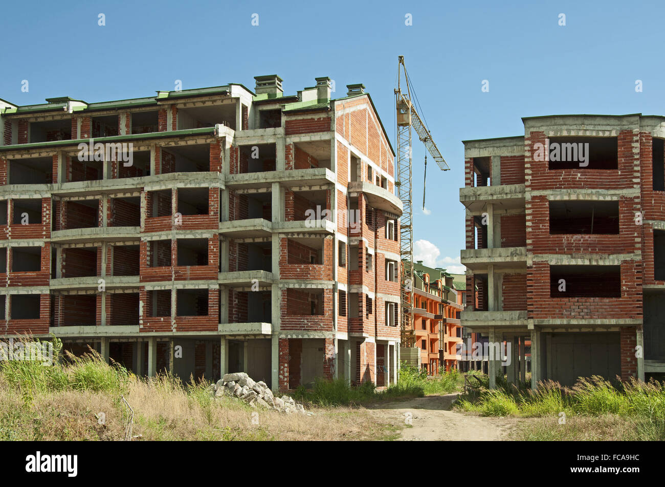Construction industry and cran Stock Photo - Alamy