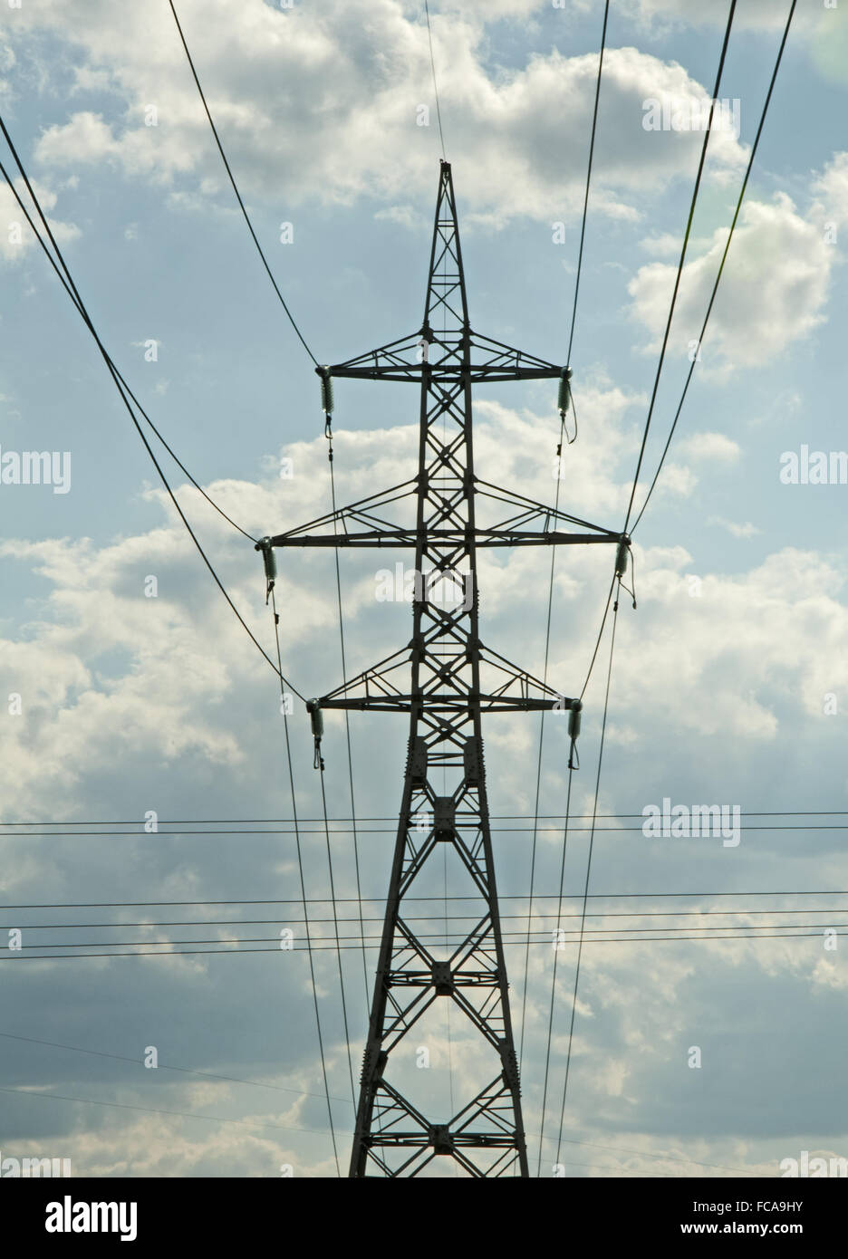 Metal electric pole Stock Photo - Alamy