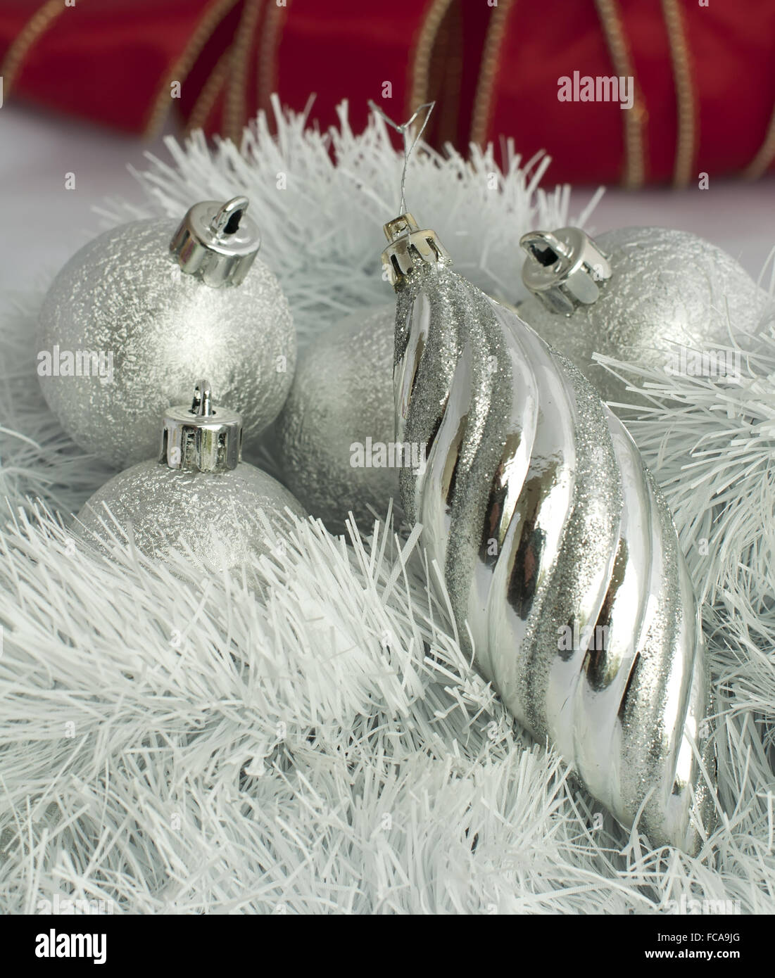 Christmas motifs with balls and chains Stock Photo - Alamy