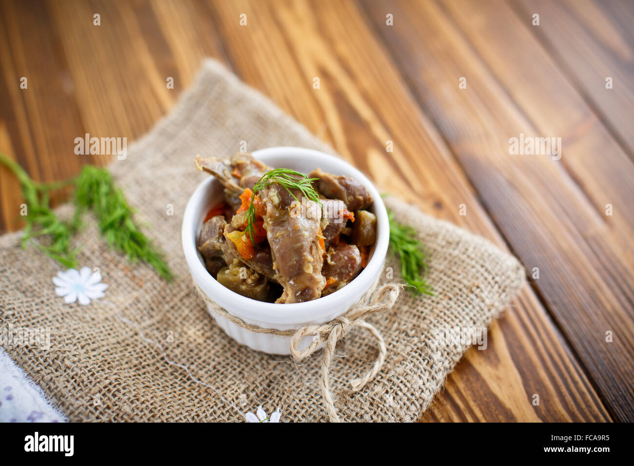 Chicken gizzard stew hi-res stock photography and images - Alamy
