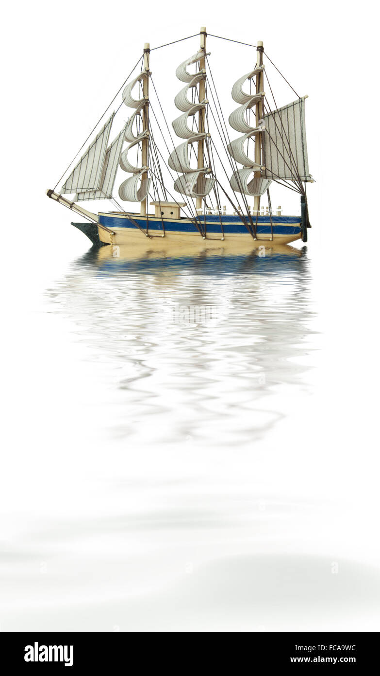 Old style ship in water Stock Photo - Alamy
