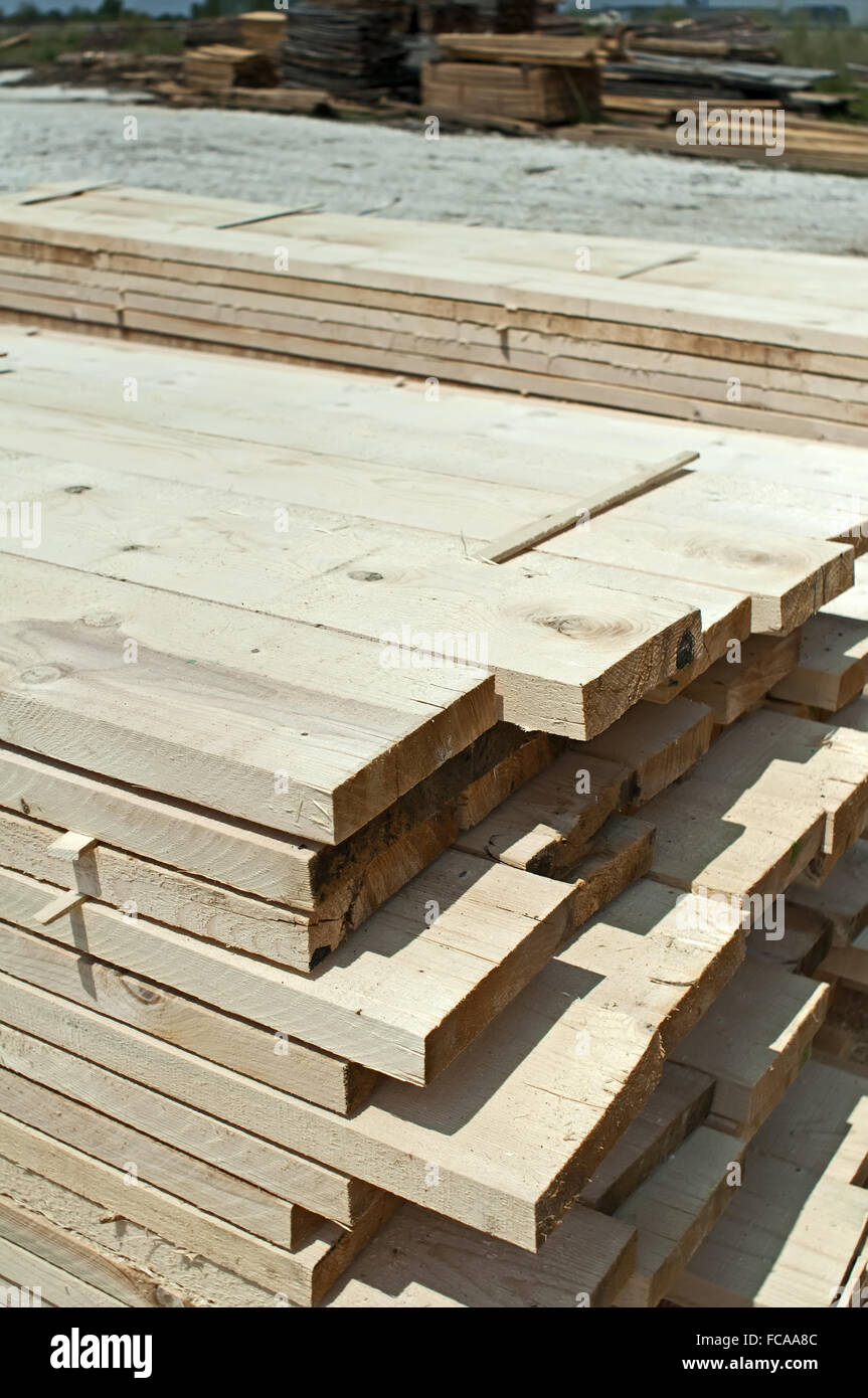 Timber. Planks and beams Stock Photo - Alamy