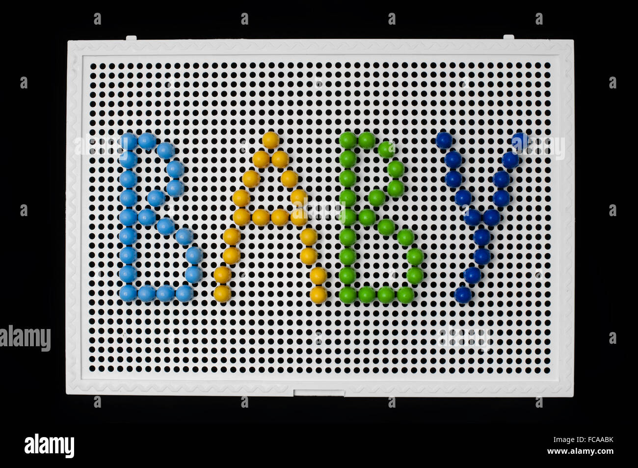Text Baby on child mosaic Stock Photo - Alamy