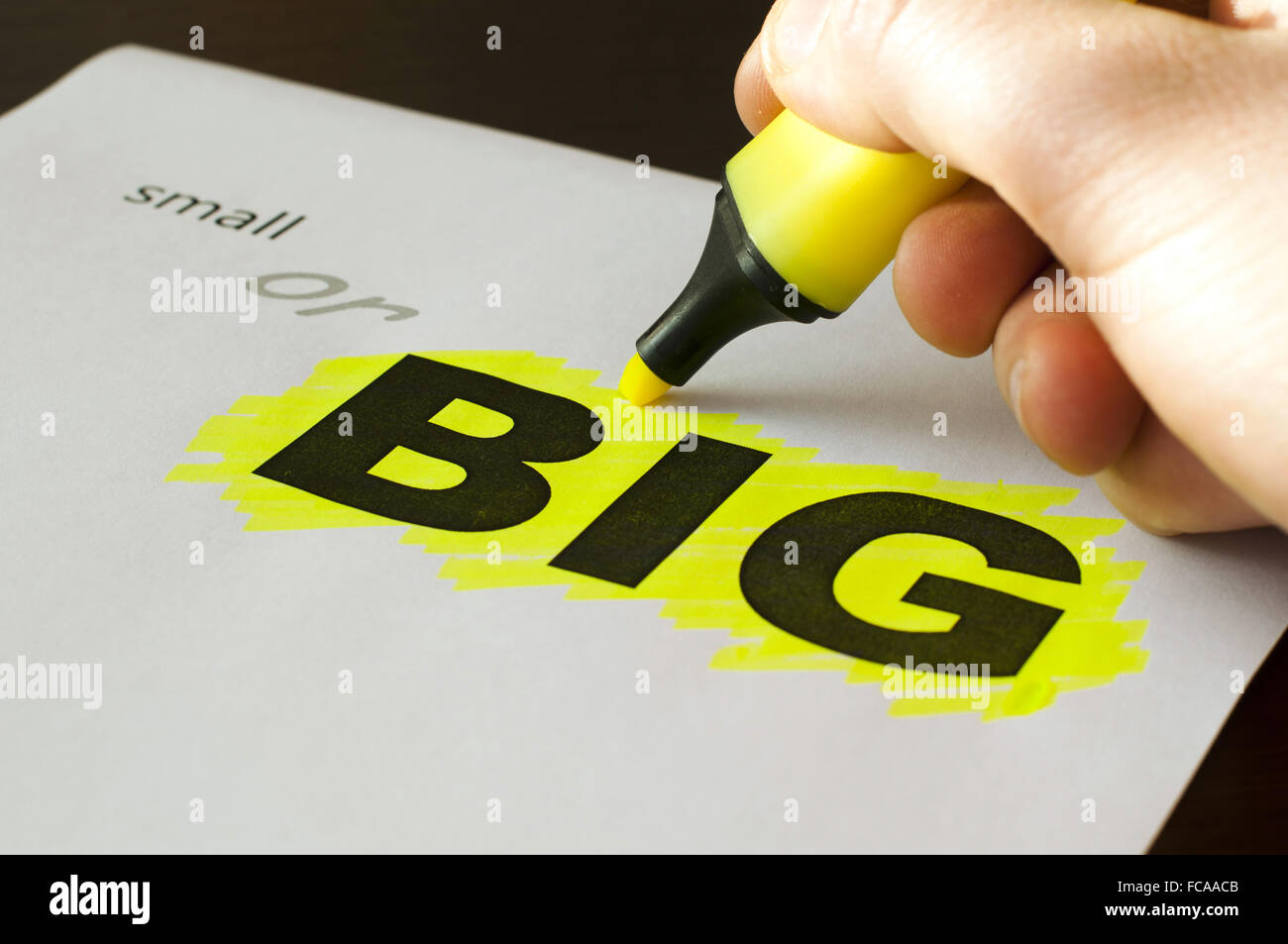 Big small growth symbol hi-res stock photography and images - Alamy