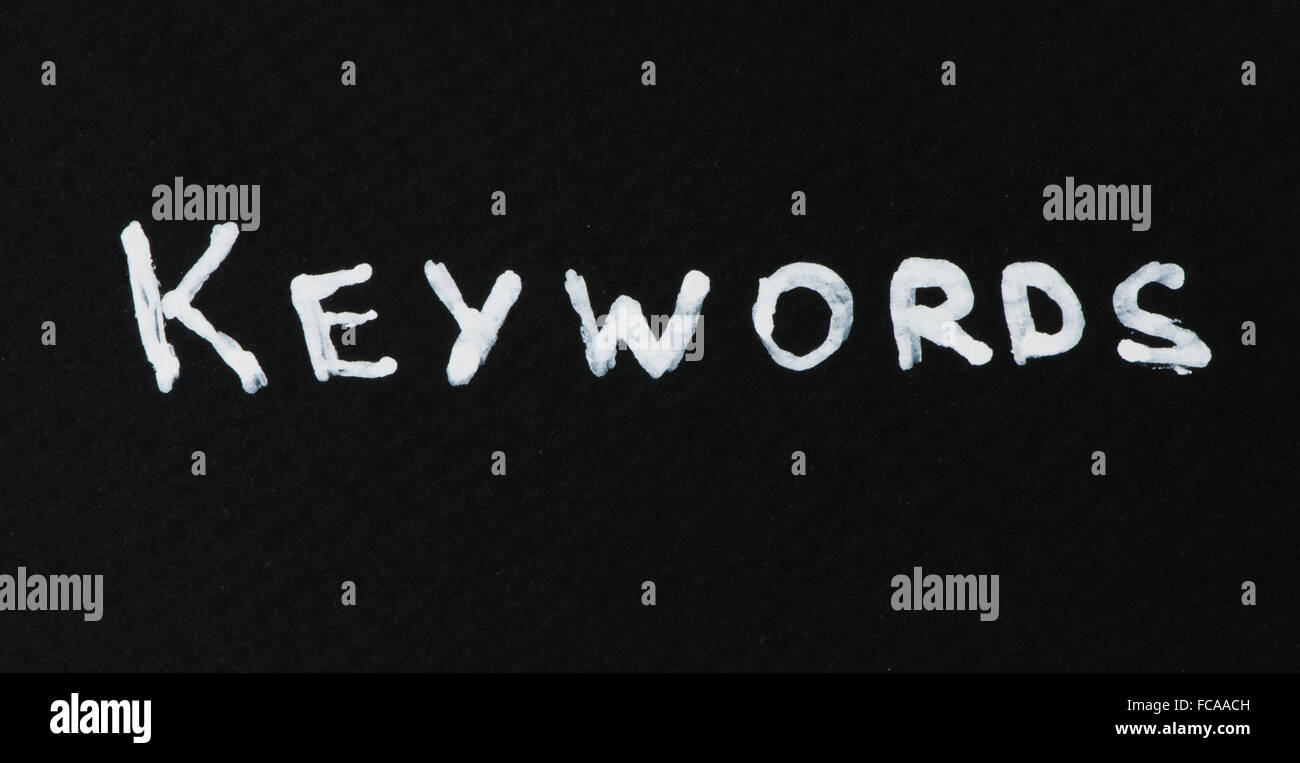 Keywords text conception Stock Photo - Alamy