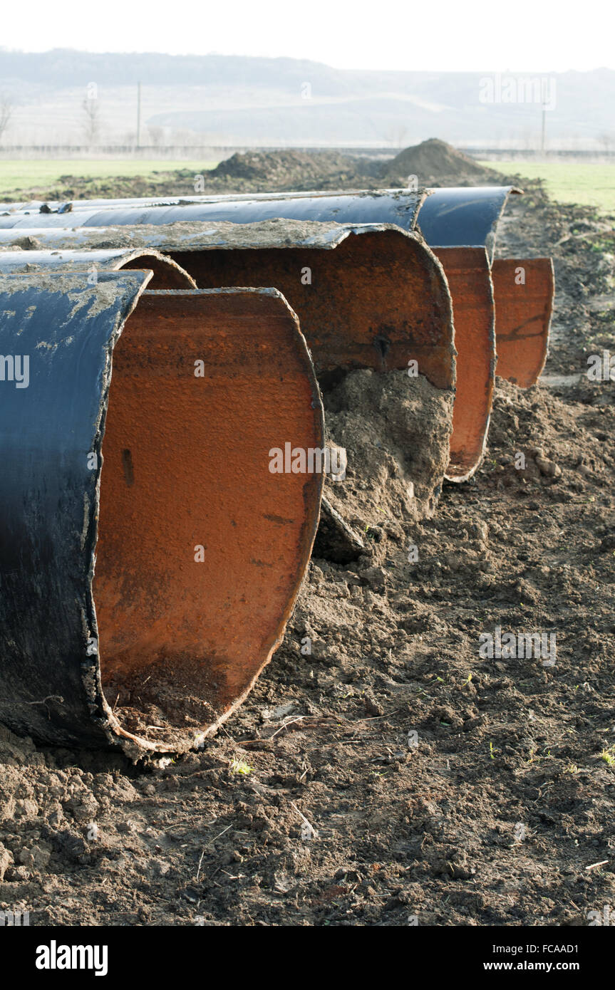 Old metal pipes dismantled for scrap Stock Photo - Alamy