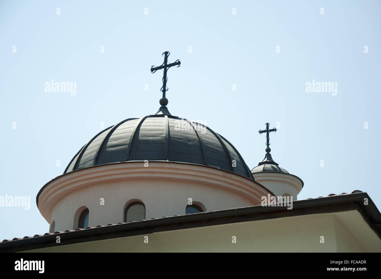 White Orthodox Church Stock Photo - Alamy