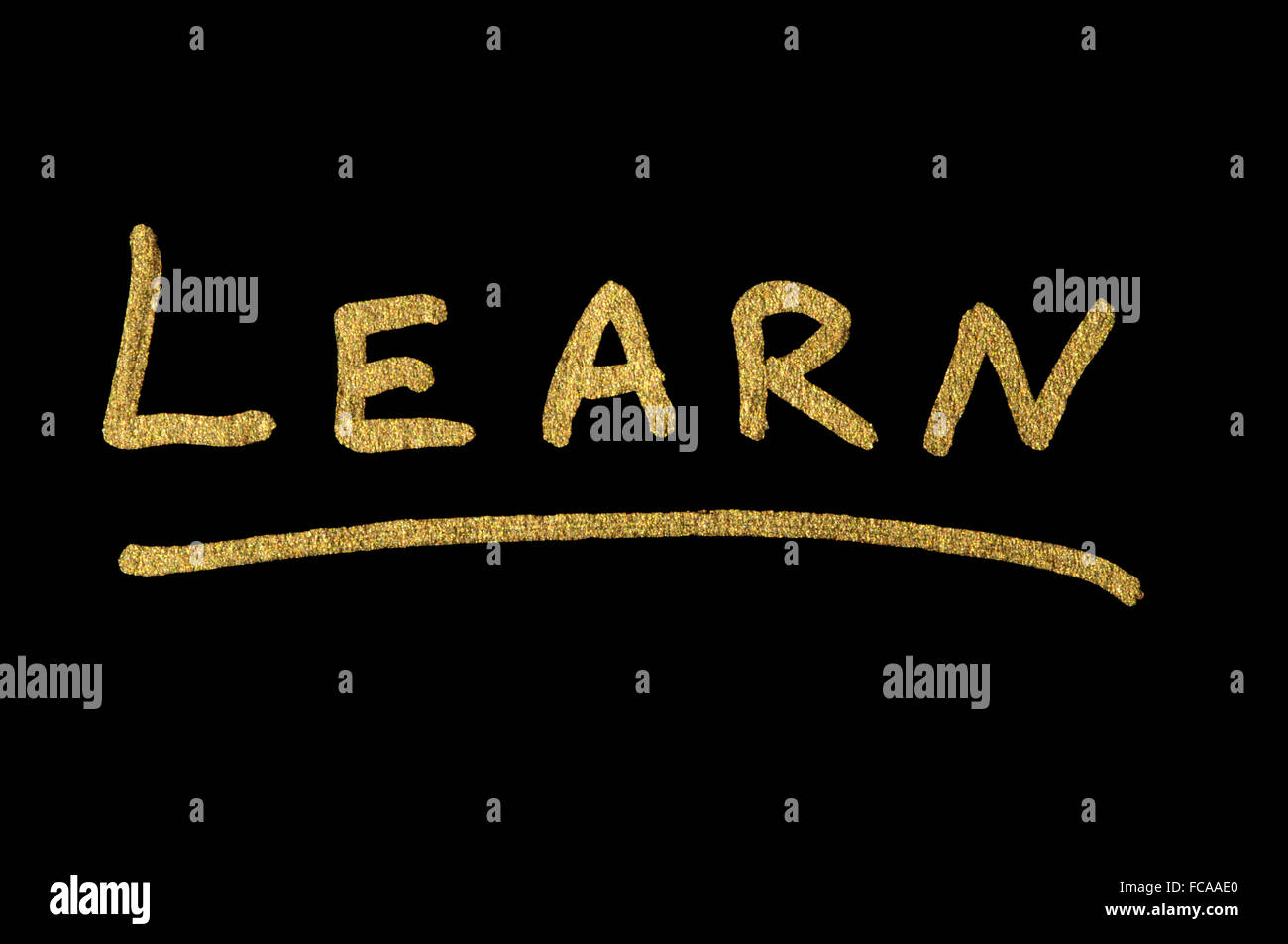 Learn conception text Stock Photo - Alamy