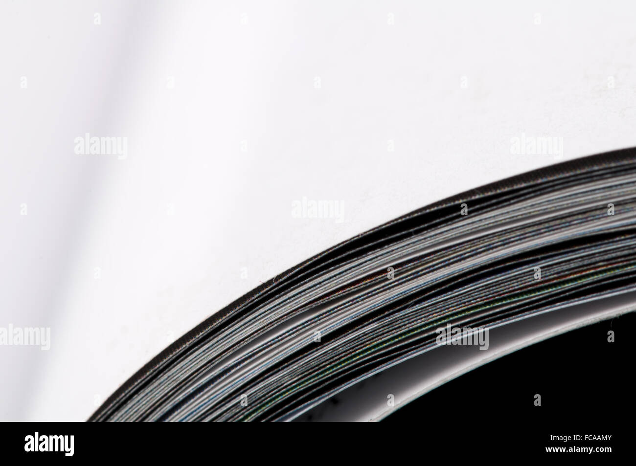 Open magazine blank pages Stock Photo - Alamy