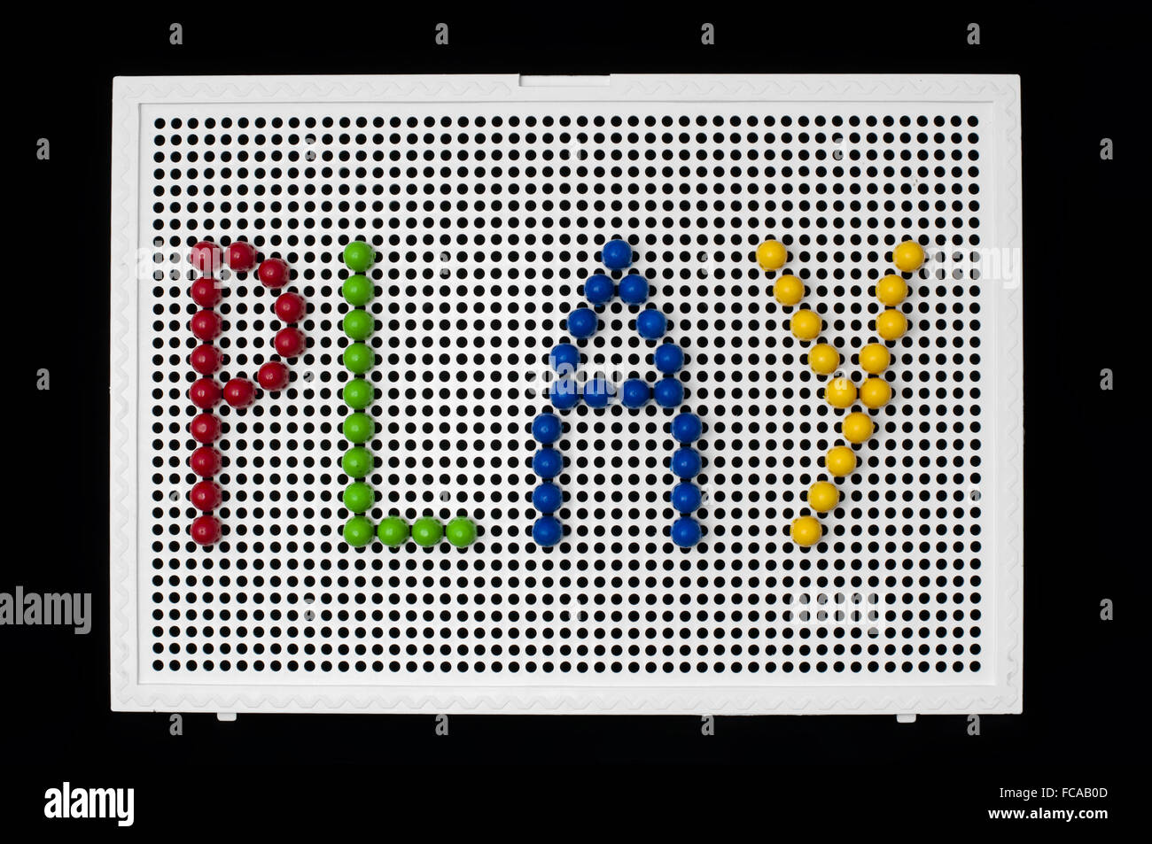 Text Play on child mosaic Stock Photo - Alamy