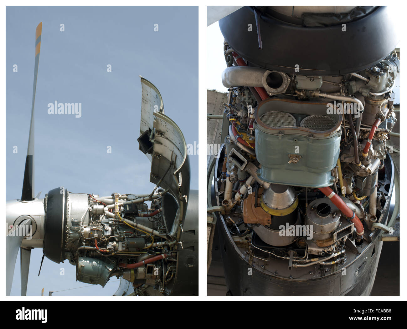 Plane disassembled engine Stock Photo - Alamy