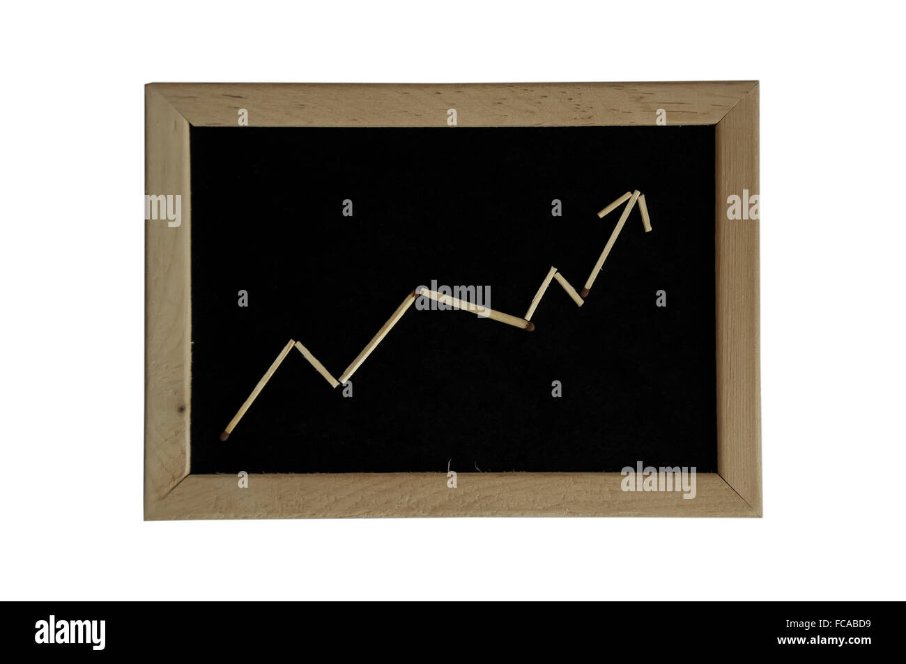 Positive business trend chart Stock Photo - Alamy