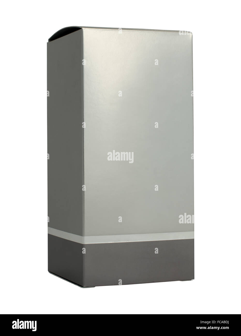 Grey box packaging Stock Photo - Alamy