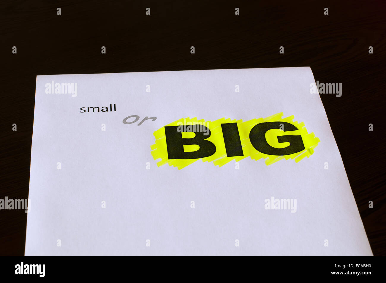 Big small growth symbol hi-res stock photography and images - Alamy