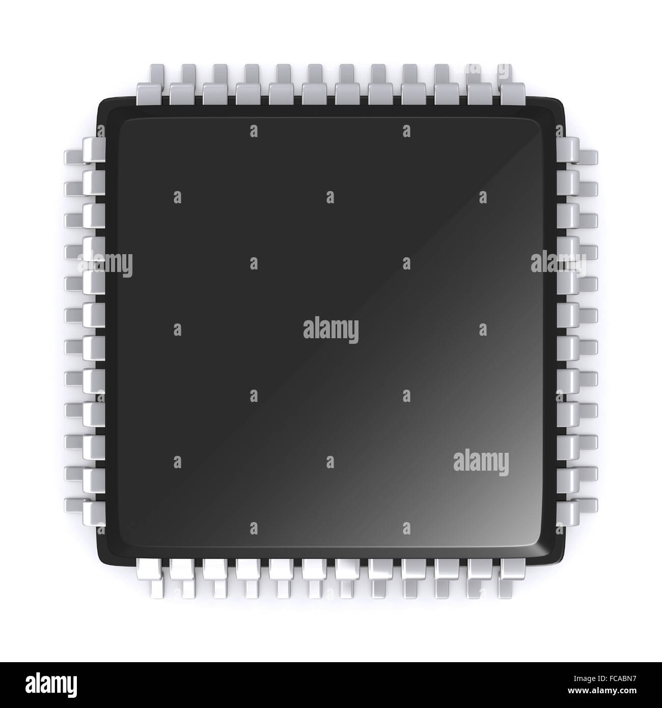 3D Render Microchip isolated on white background Stock Photo - Alamy