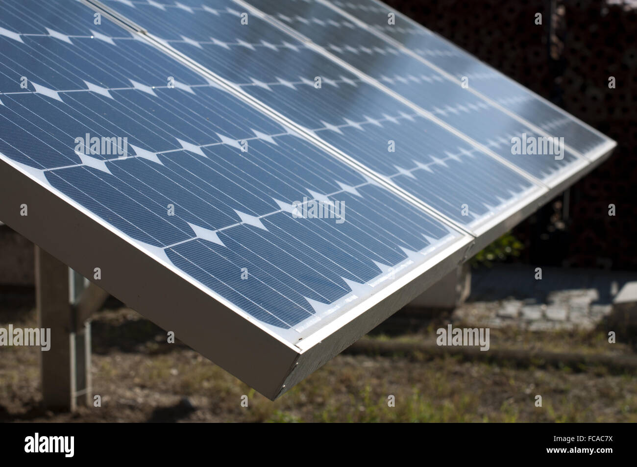 Blue solar Panels Stock Photo - Alamy