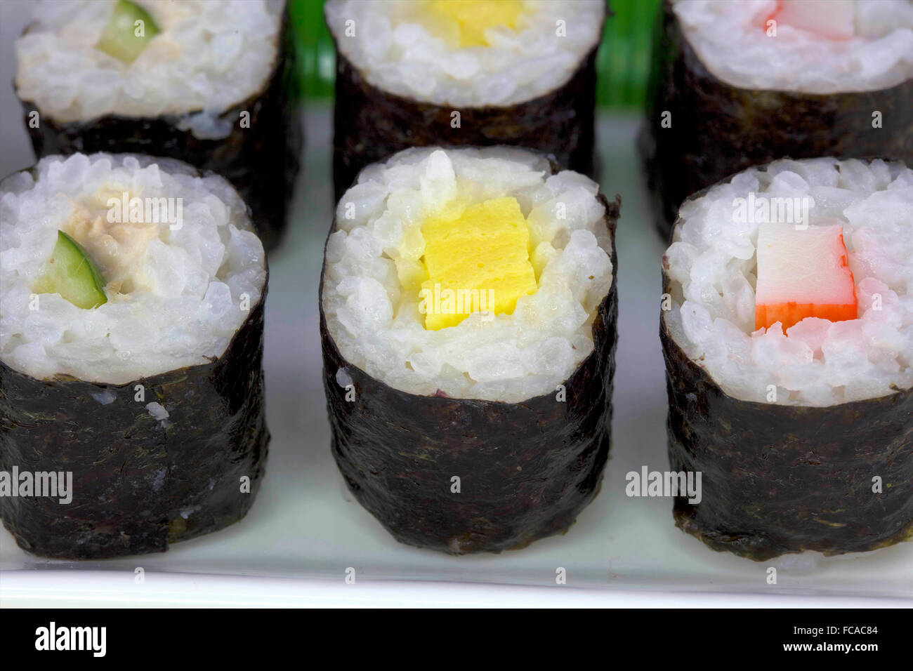 Japanese seafood sushi set Stock Photo - Alamy