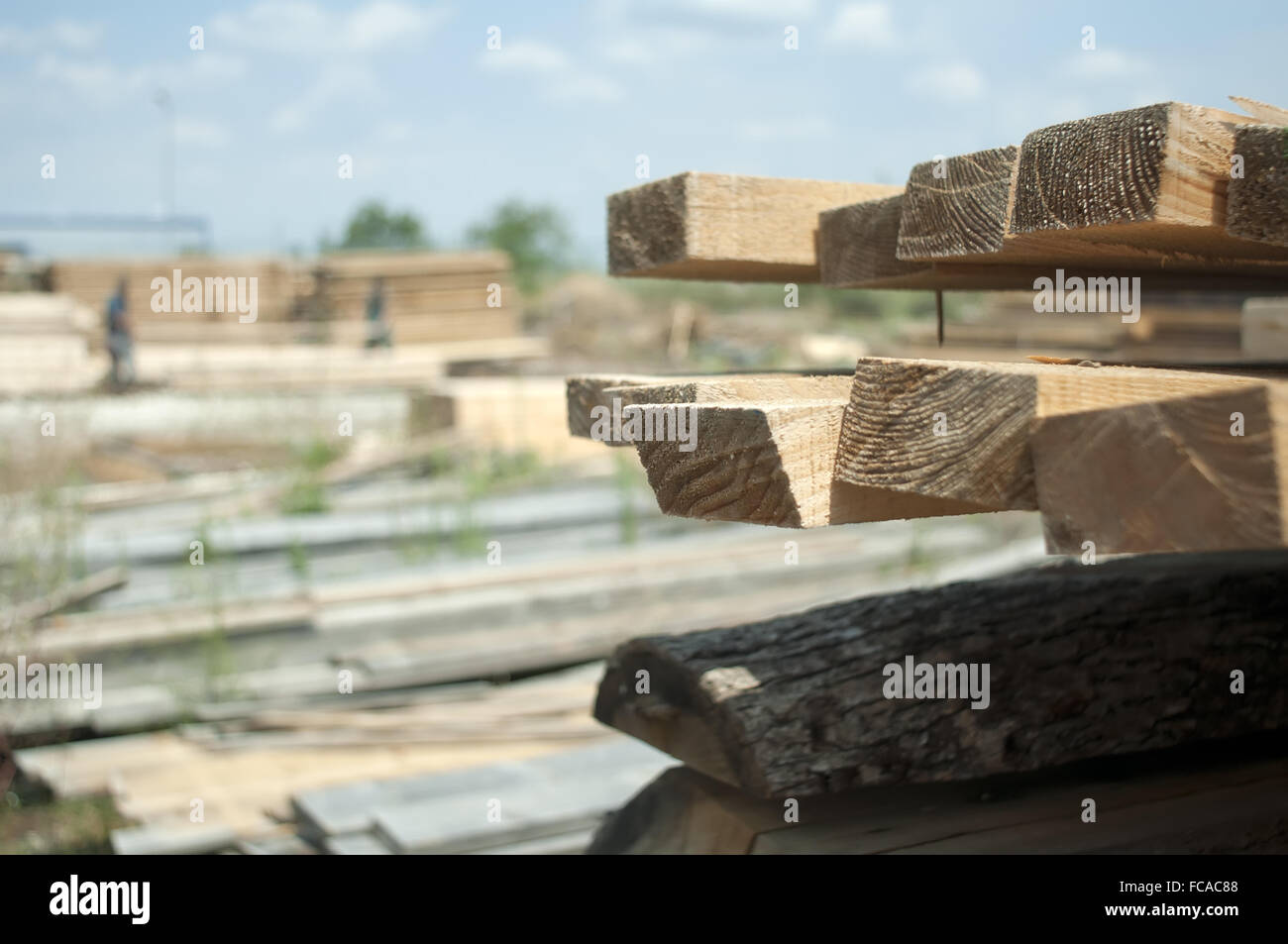 Timber. Planks and beams Stock Photo - Alamy