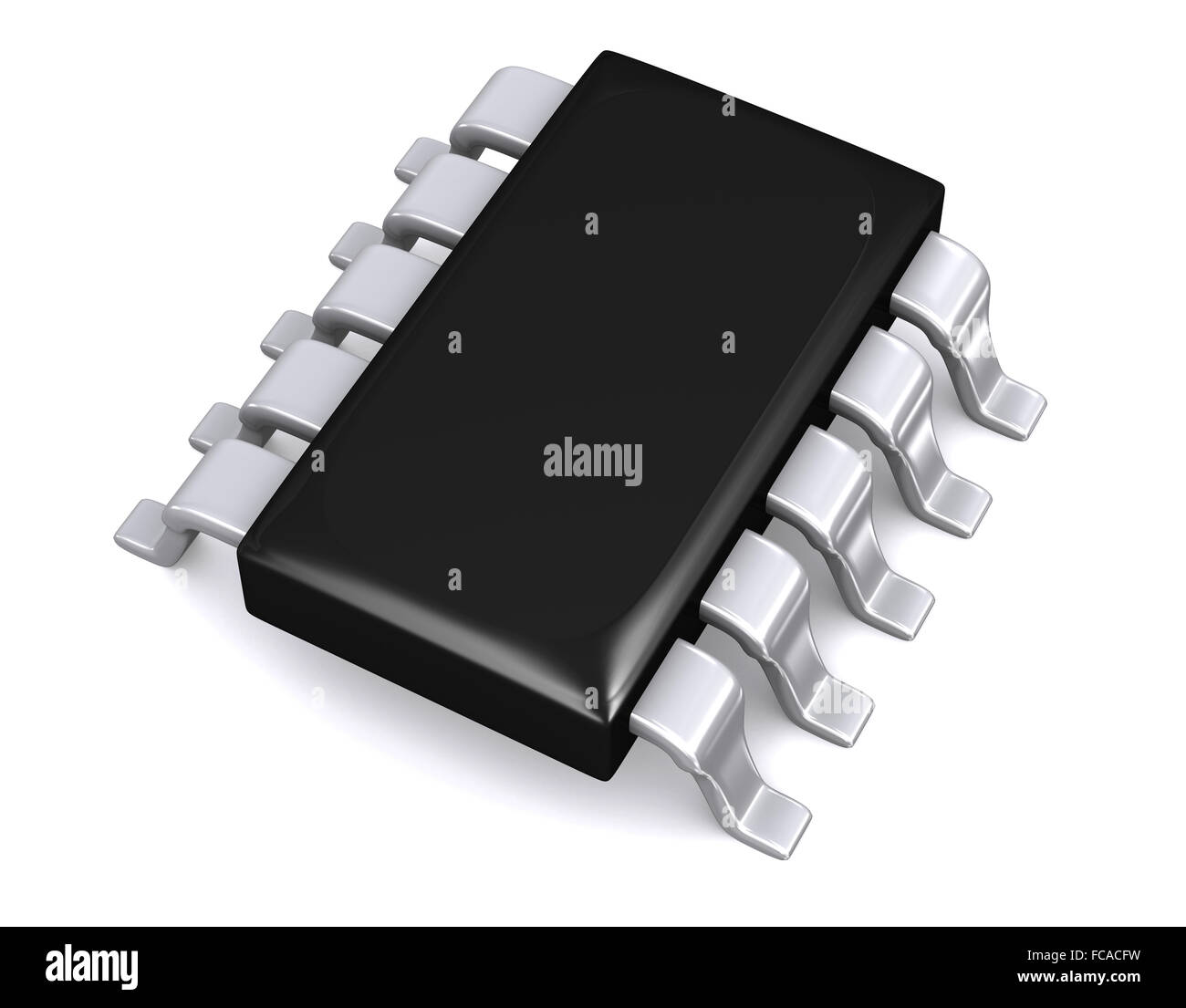 3D Render Microchip isolated on white background Stock Photo - Alamy