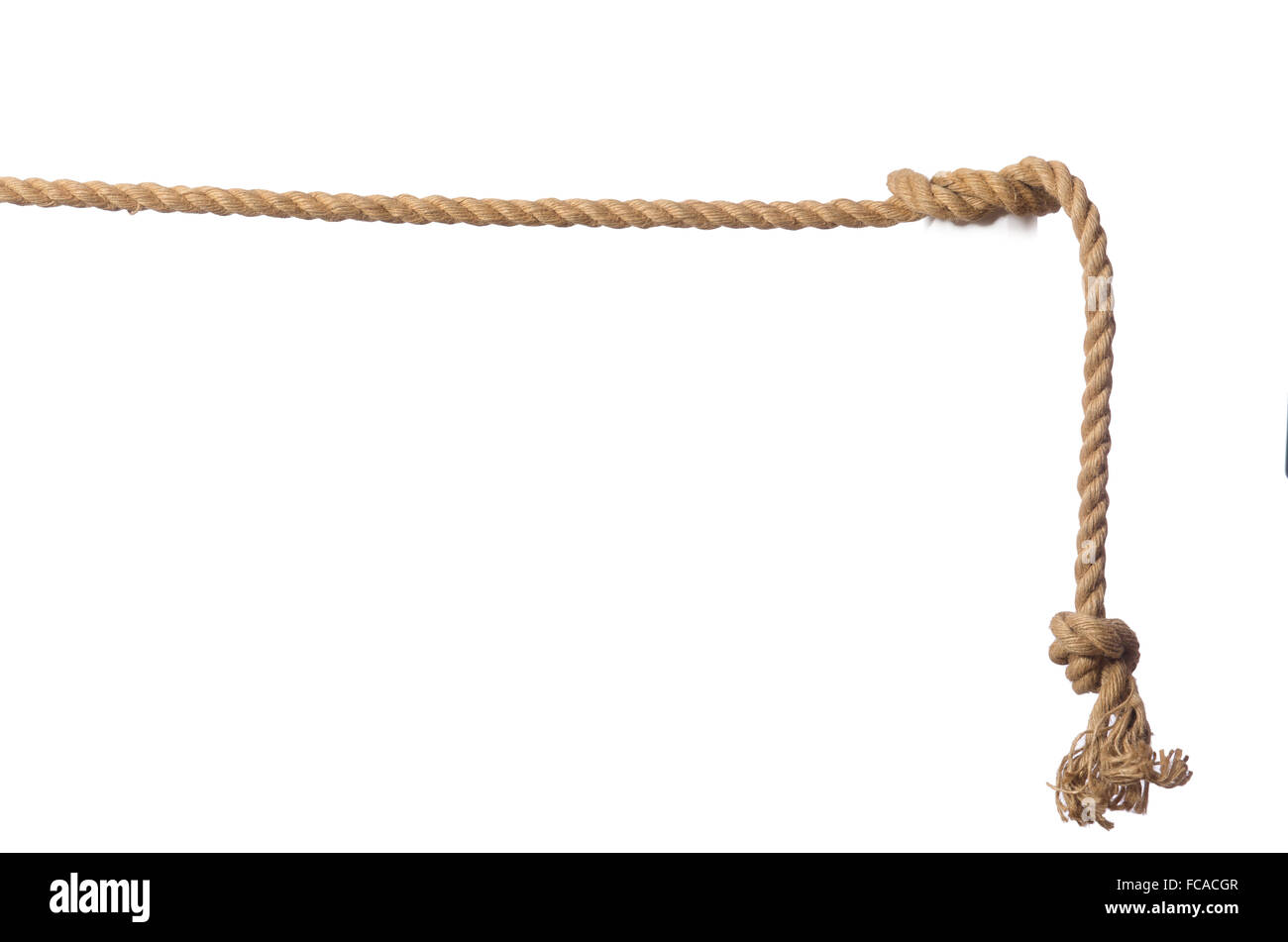 The rope isolated on the white background Stock Photo - Alamy