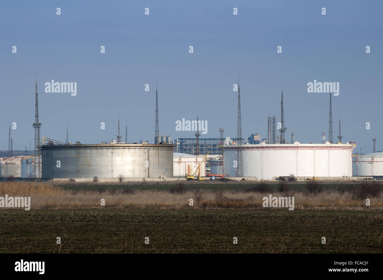 Storage tanks of petroleum products Stock Photo - Alamy