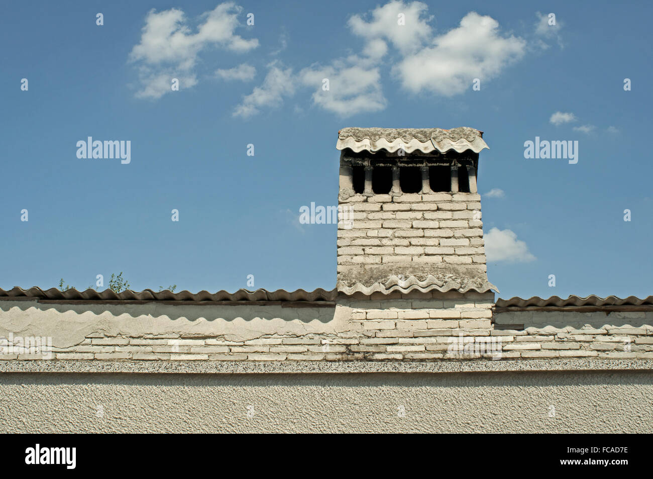 Roof with chimney Stock Photo - Alamy