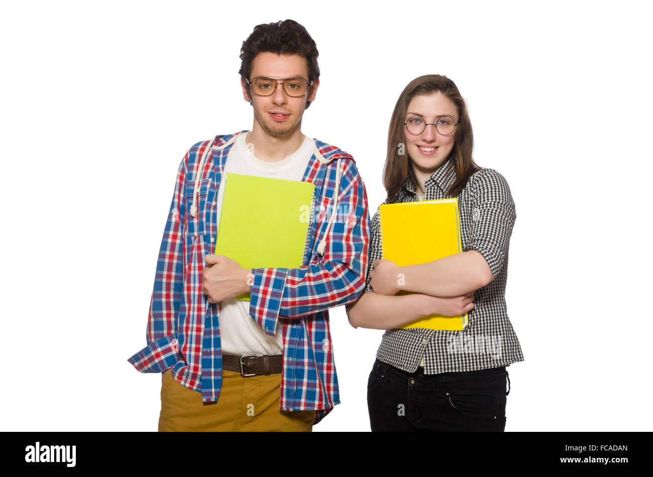 Two pretty female students reading hi-res stock photography and images ...