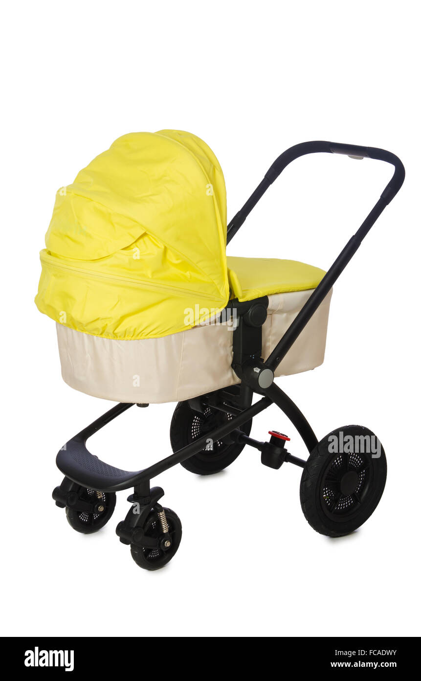 Child pram isolated on the white background Stock Photo - Alamy