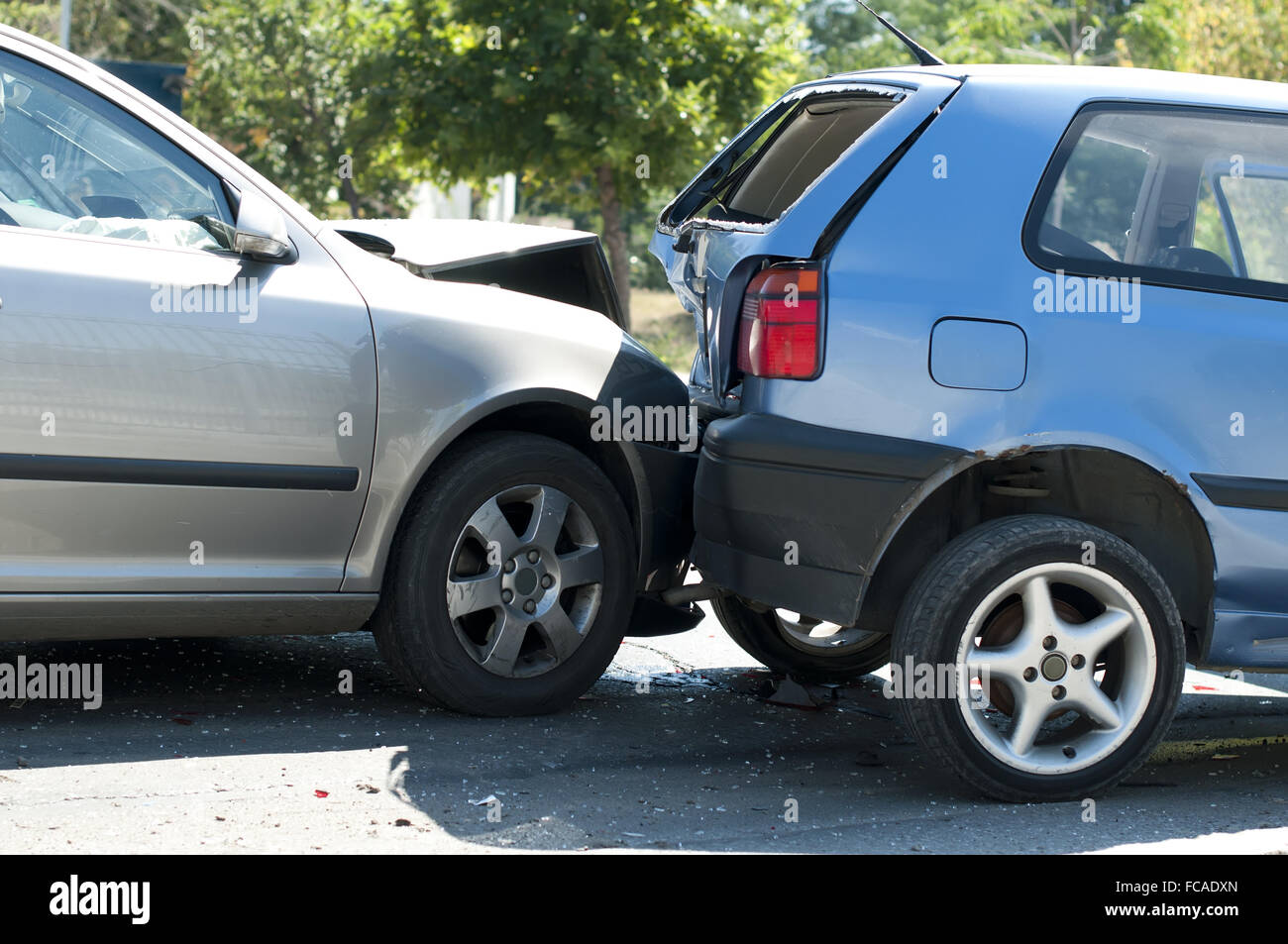 Two crashed cars Stock Photo - Alamy