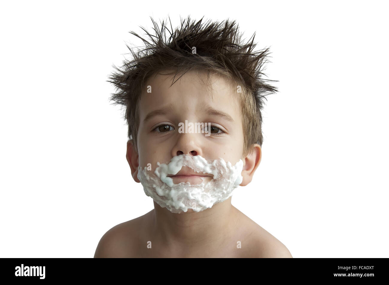 A little boy shaving Stock Photo - Alamy