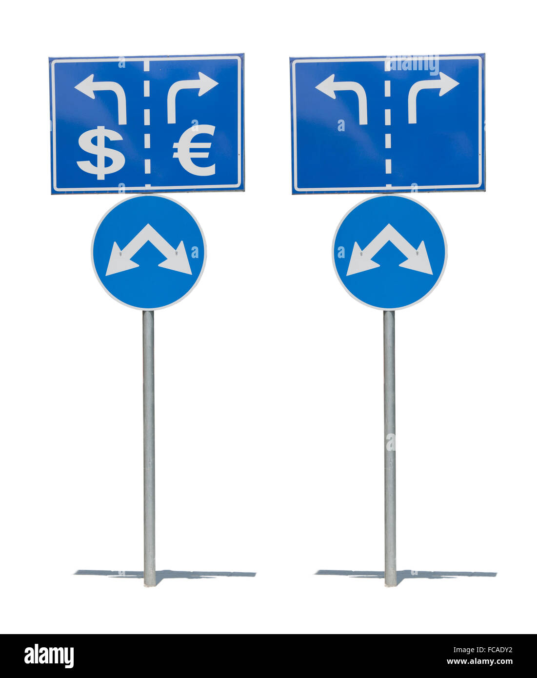 Road sign two way traffic Cut Out Stock Images & Pictures - Alamy