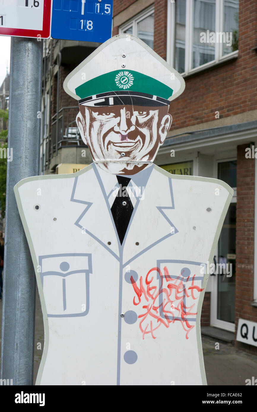 Police dummy with graffiti sprayed upon Stock Photo - Alamy