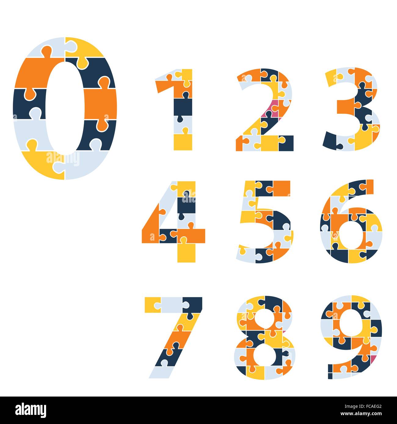 Numbers set. Vector illustration Stock Vector Image & Art - Alamy
