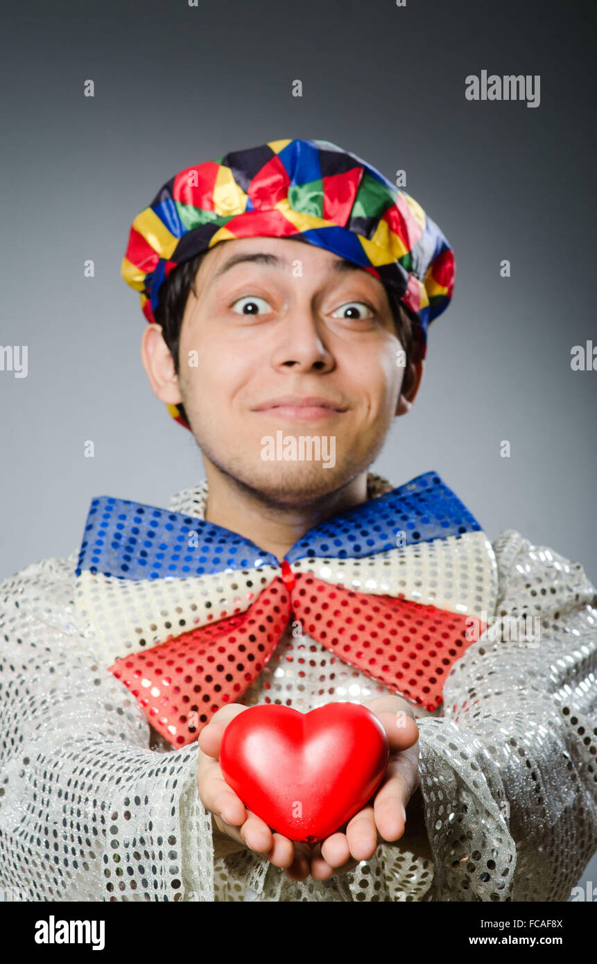 The funny clown with red nose Stock Photo - Alamy